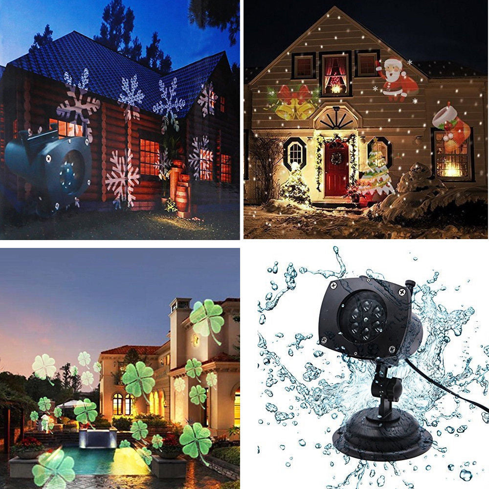 Celebration Outdoor LED Motion Projector with 12 Slides for Holiday Ce ...