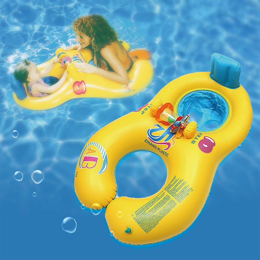 GrowRight Inflatable Mother and Baby Pool Float Swimming Ring Swim Toy ...