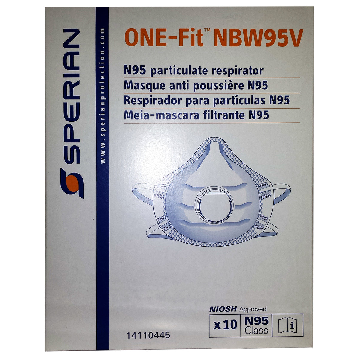 SPERIAN One-Fit N95 Particulate Respirator Face Mask (10-Pack ...